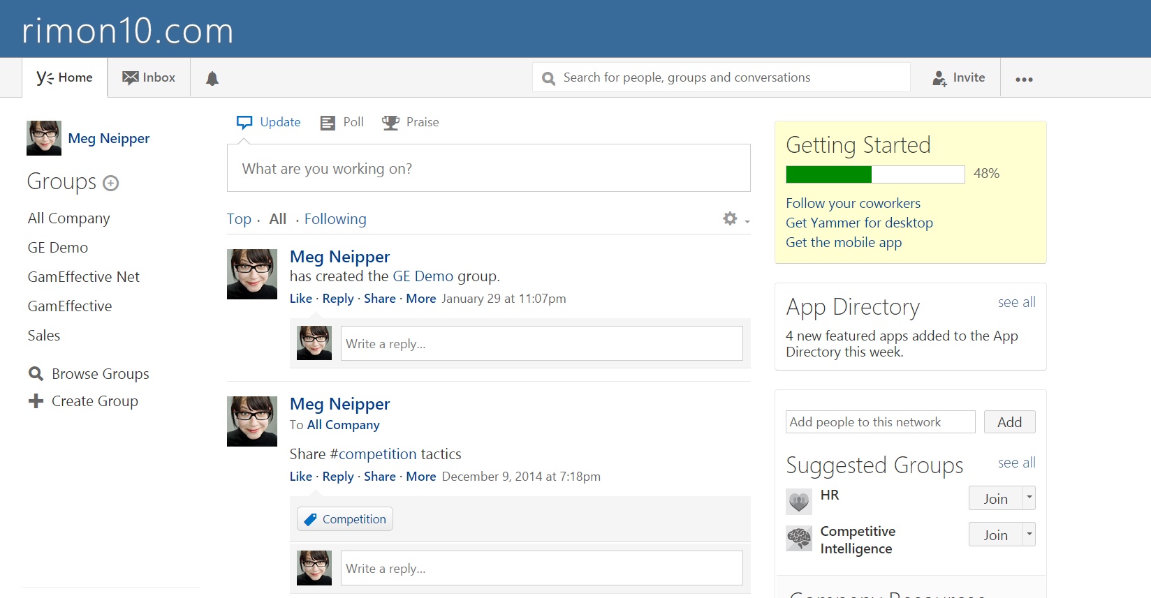 Gamification for Yammer by GamEffective